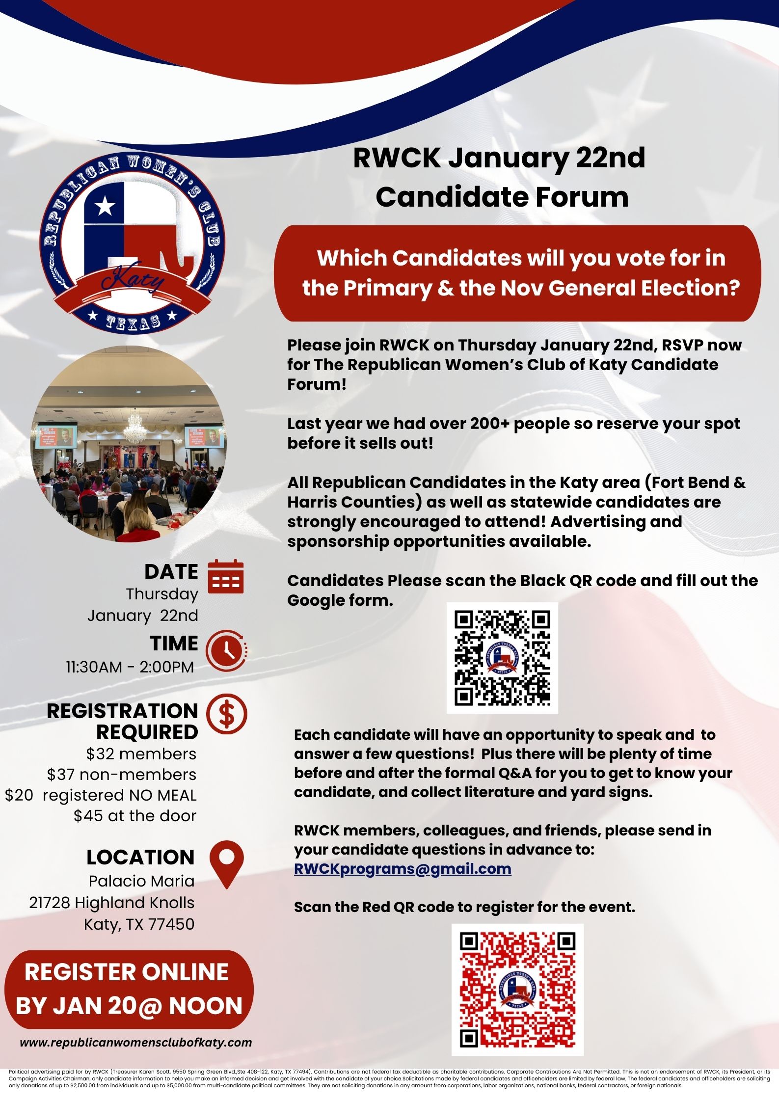 RWCK - Candidate Forum - Harris County Republican Party